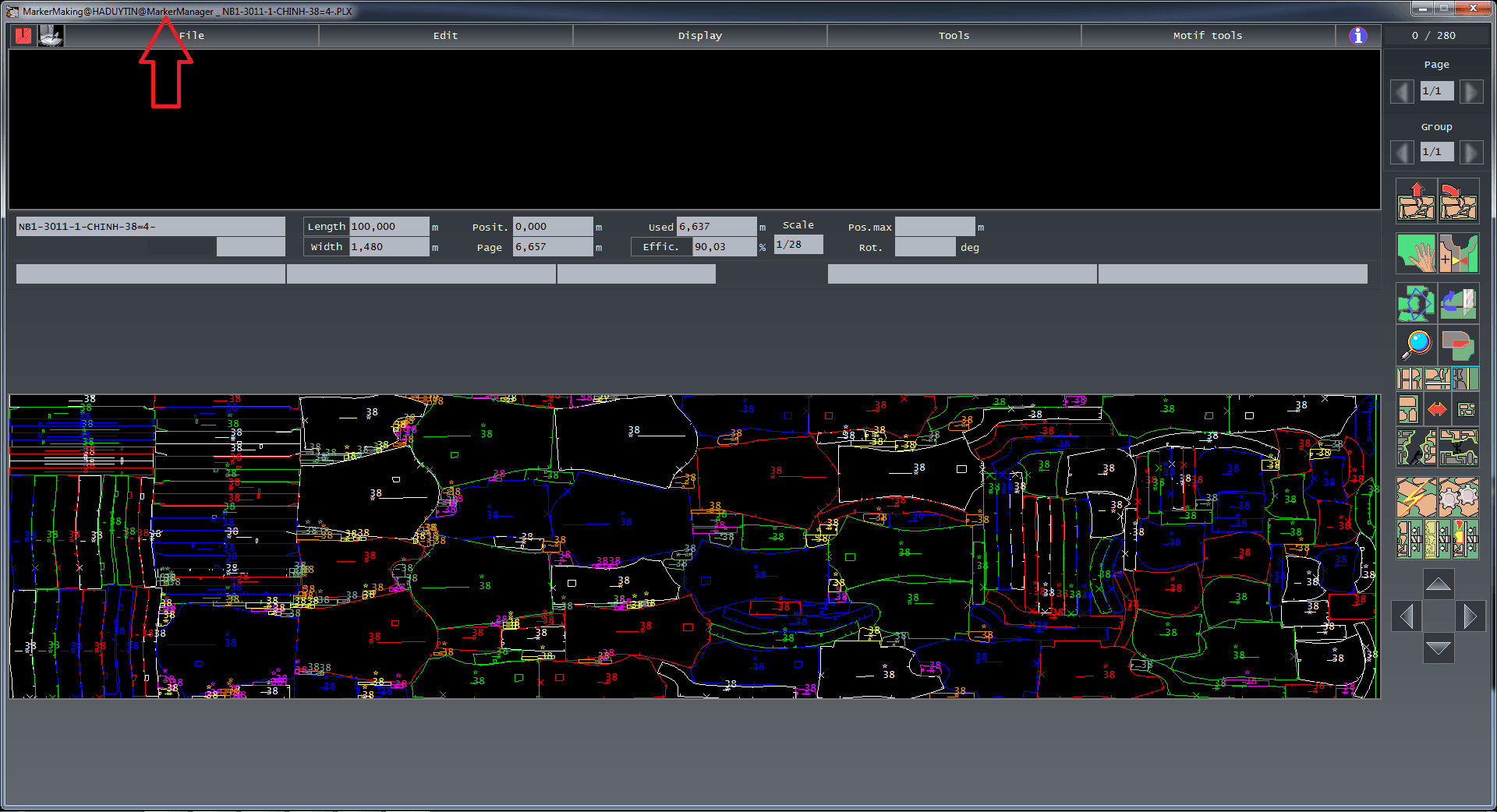 Thanh Công Cụ Processing Panel Trong Lectra MarkerManager V6