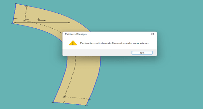 Perimeter not closed. Cannot create new piece Khi Trace Piece Trên ...
